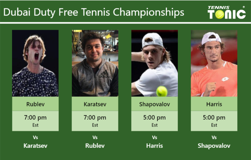 PREDICTION, PREVIEW, H2H: Rublev, Karatsev, Shapovalov and Lloyd to play on CENTRE COURT on ...