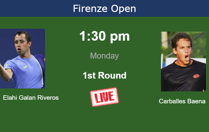 How to watch Elahi Galan Riveros vs. Carballes Baena on live streaming in Florence on Monday ...