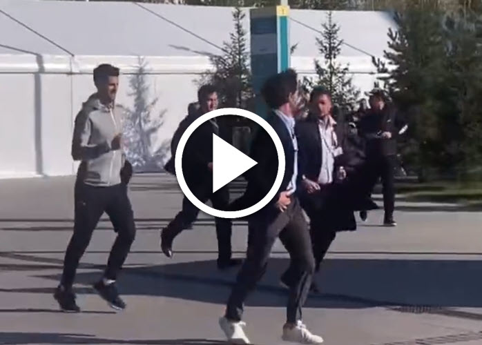 HILARIOUS VIDEO. Djokovic makes his bodyguards run in Astana with Van De Zandschulp next ...