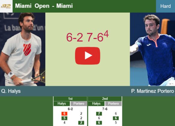 Quentin Halys topples Martinez Portero in the 1st round battle vs De Minaur next - MIAMI RESULTS ...