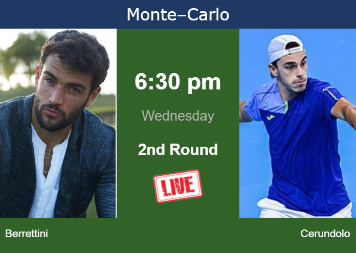 How to watch Berrettini vs. Cerundolo on live streaming in Monte-Carlo on Wednesday - Tennis ...