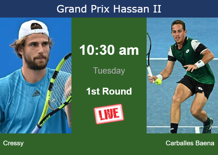 How to watch Cressy vs. Carballes Baena on live streaming in Marrakech on Tuesday - Tennis Tonic ...