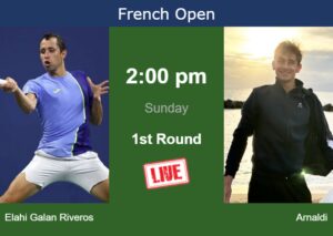How to watch Elahi Galan Riveros vs. Arnaldi on live streaming at the French Open on Sunday ...