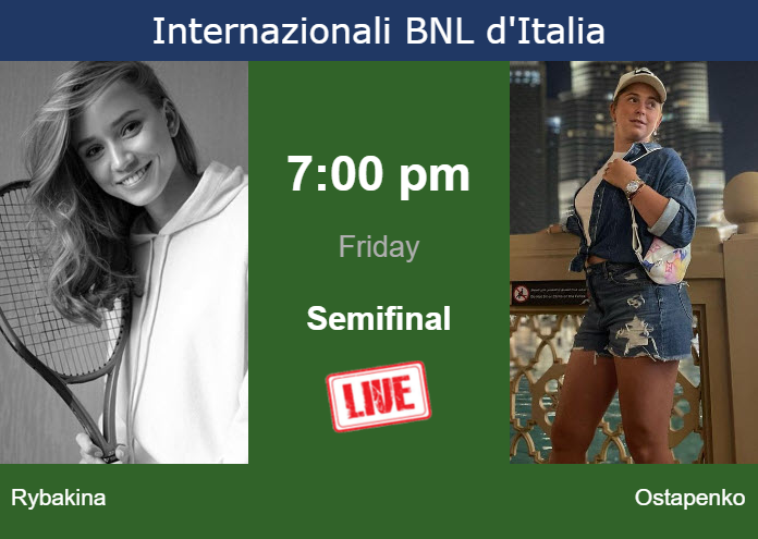 How to watch Rybakina vs. Ostapenko on live streaming in Rome on Friday - Tennis Tonic - News ...