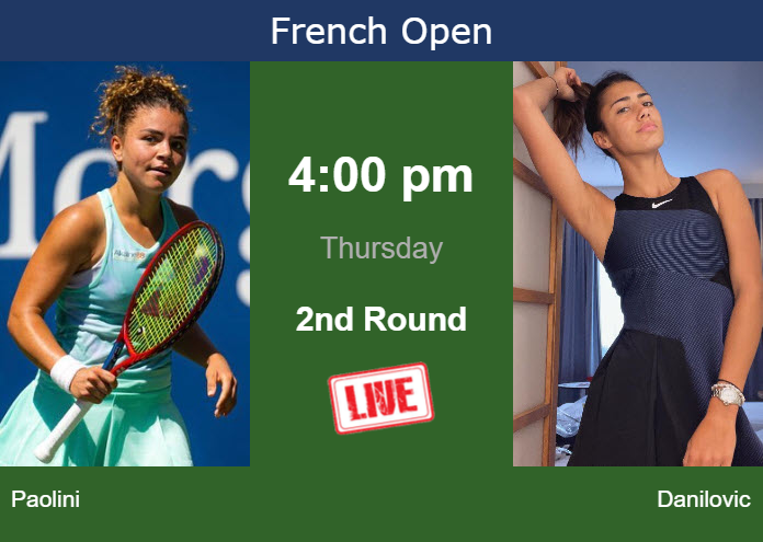 How to watch Paolini vs. Danilovic on live streaming at the French Open on Thursday - Tennis ...