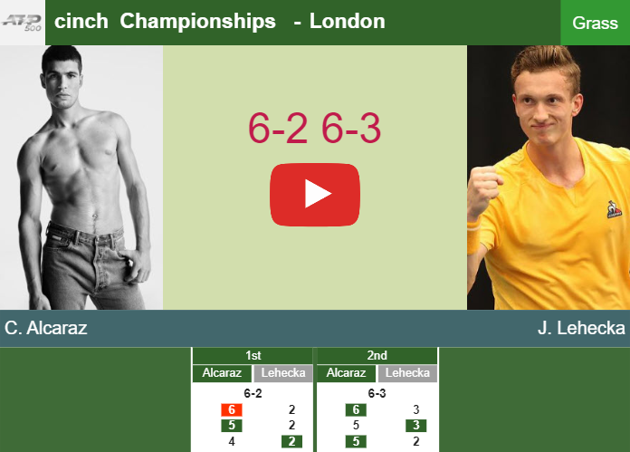 Superlative Carlos Alcaraz breezes past Lehecka in the 2nd round to ...