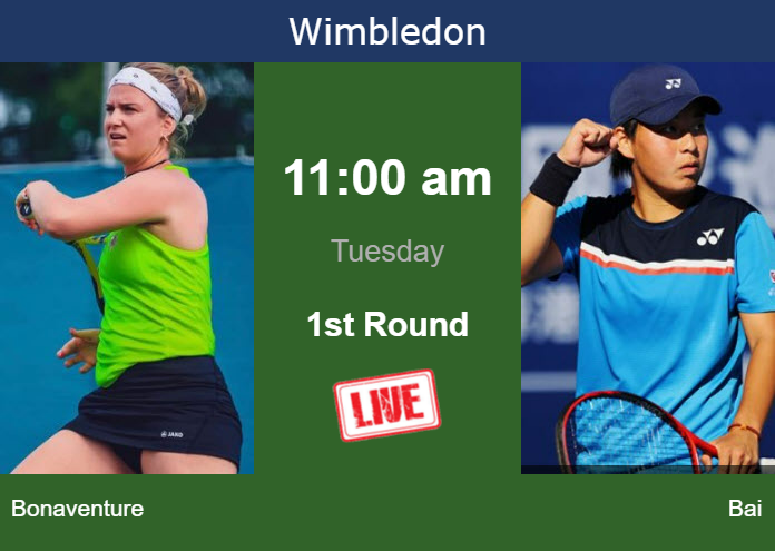 How to watch Bonaventure vs. Bai on live streaming in Wimbledon on ...