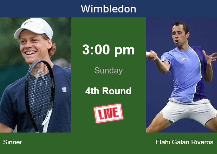How to watch Sinner vs. Elahi Galan Riveros on live streaming in Wimbledon on Sunday - Tennis ...