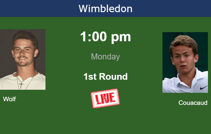 How to watch Wolf vs. Couacaud on live streaming in Wimbledon on Monday ...