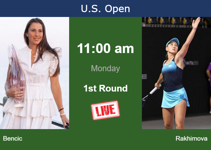 How to watch Bencic vs. Rakhimova on live streaming at the U.S. Open on Monday - Tennis Tonic ...