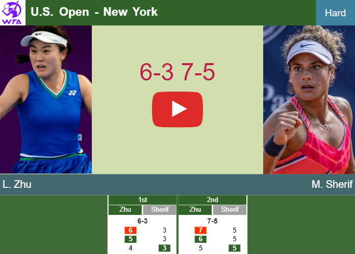 Lin Zhu tops Sherif in the 1st round to clash vs Azarenka at the U.S. Open. HIGHLIGHTS - U.S ...