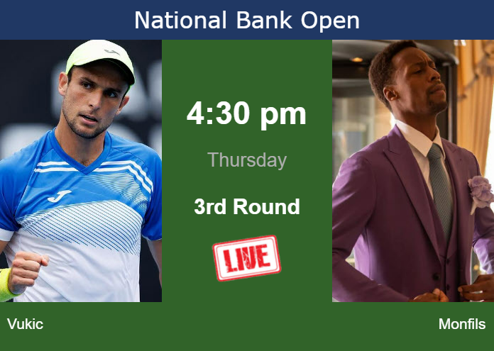 How to watch Vukic vs. Monfils on live streaming in Toronto on Thursday - Tennis Tonic - News ...