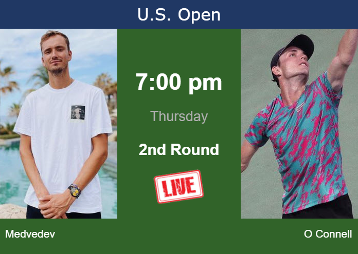 How to watch Medvedev vs. O Connell on live streaming at the U.S. Open on Thursday - Tennis ...