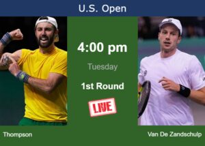 How to watch Thompson vs. Van De Zandschulp on live streaming at the U.S. Open on Tuesday ...
