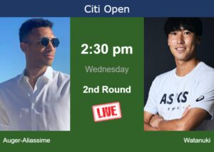 How to watch Auger-Aliassime vs. Watanuki on live streaming in Washington on Wednesday - Tennis ...
