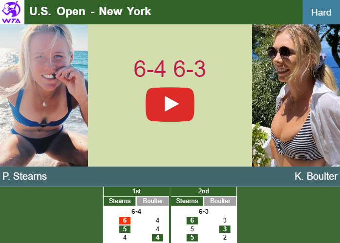 Peyton Stearns victorious over Boulter in the 3rd round to set up a battle vs Vondrousova at the ...