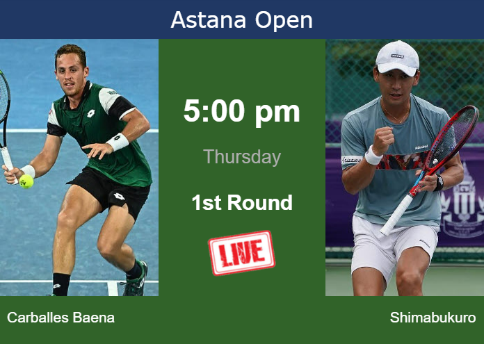 How to watch Carballes Baena vs. Shimabukuro on live streaming in Astana on Thursday - Tennis ...
