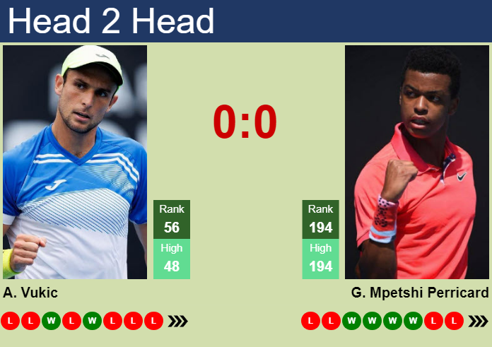 H2H, prediction of Aleksandar Vukic vs Giovanni Mpetshi Perricard in Paris with odds, preview ...