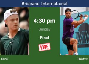 How to watch Rune vs. Dimitrov on live streaming in Brisbane on Sunday - Tennis Tonic - News ...