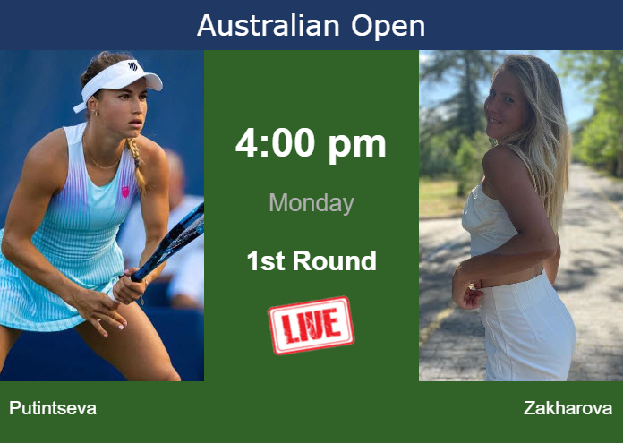 How to watch Putintseva vs. Zakharova on live streaming at the Australian Open on Monday ...