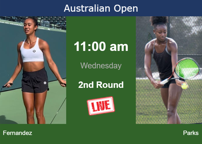 How to watch Fernandez vs. Parks on live streaming at the Australian Open on Wednesday - Tennis ...