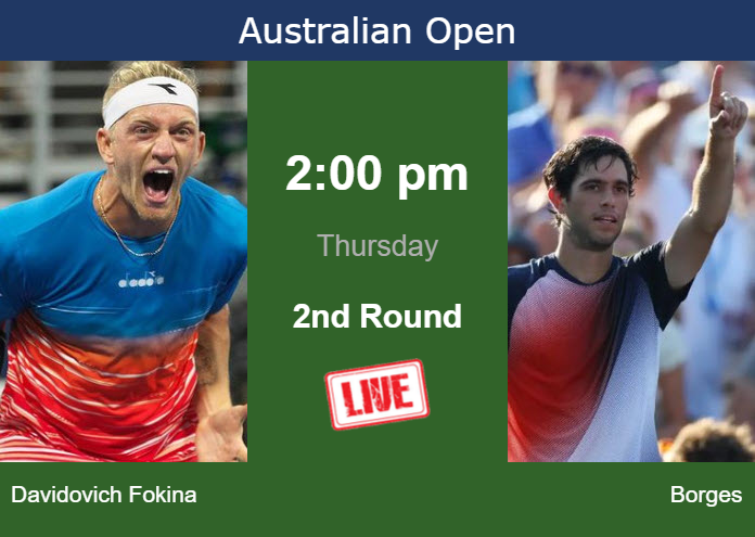 How to watch Davidovich Fokina vs. Borges on live streaming at the Australian Open on Thursday ...