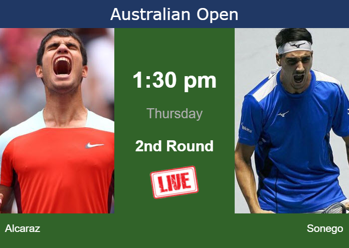How to watch Alcaraz vs. Sonego on live streaming at the Australian Open on Thursday - Tennis ...