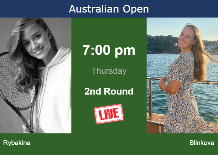 How to watch Rybakina vs. Blinkova on live streaming at the Australian ...