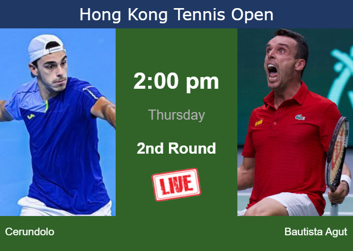 How to watch Cerundolo vs. Bautista Agut on live streaming in Hong Kong on Thursday - Tennis ...