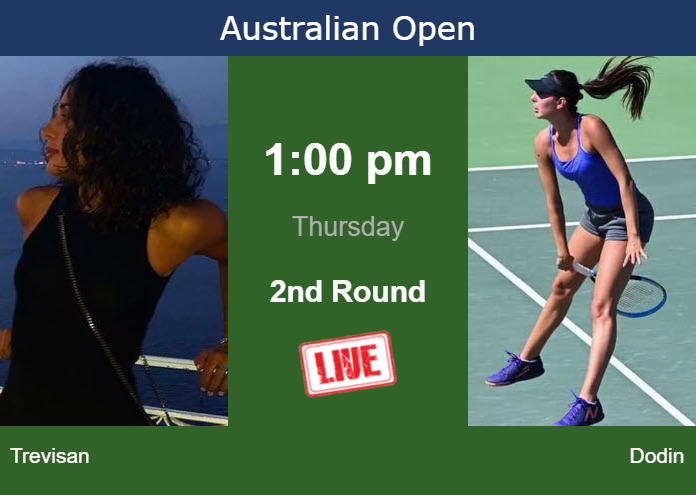 How to watch Trevisan vs. Dodin on live streaming at the Australian Open on Thursday - Tennis ...