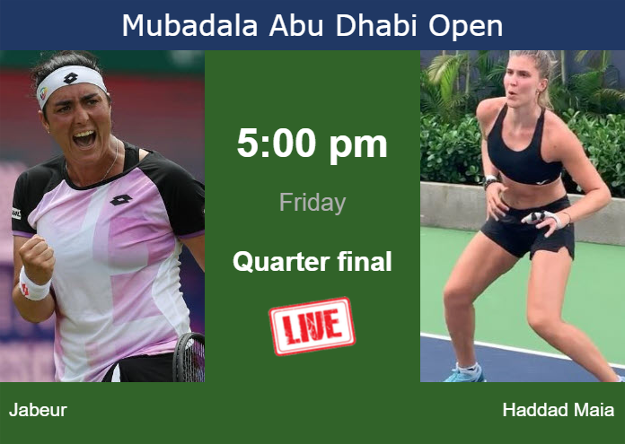 How to watch Jabeur vs. Haddad Maia on live streaming in Abu Dhabi on Friday - Tennis Tonic ...