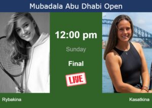 How to watch Rybakina vs. Kasatkina on live streaming in Abu Dhabi on ...