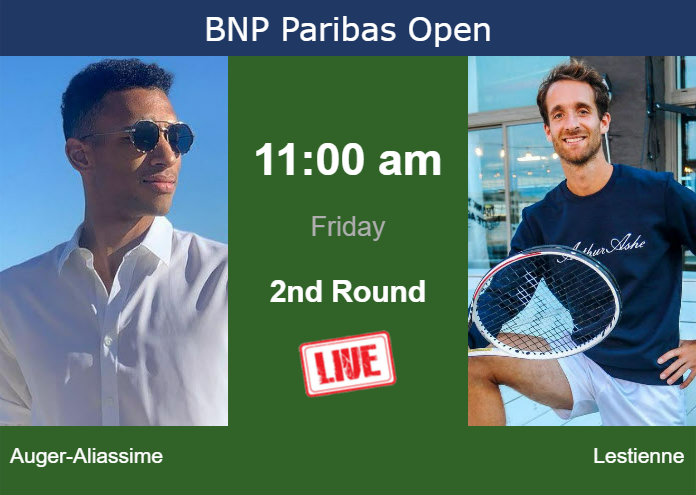 How to watch Auger-Aliassime vs. Lestienne on live streaming in Indian Wells on Friday - Tennis ...
