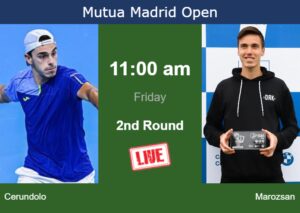 How to watch Cerundolo vs. Marozsan on live streaming in Madrid on Friday - Tennis Tonic - News ...