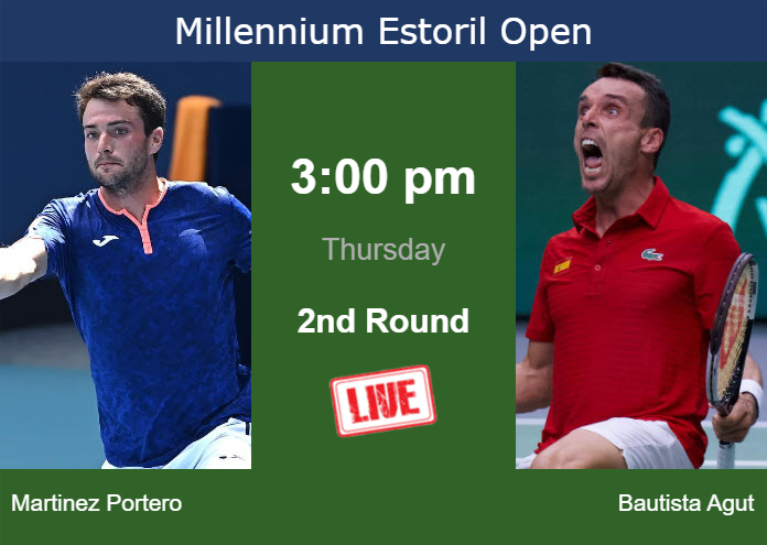 How to watch Martinez Portero vs. Bautista Agut on live streaming in Estoril on Thursday ...