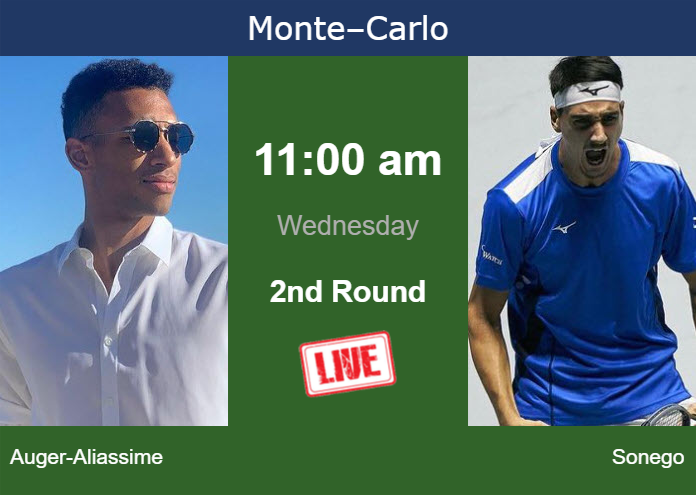 How to watch Auger-Aliassime vs. Sonego on live streaming in Monte-Carlo on Wednesday - Tennis ...