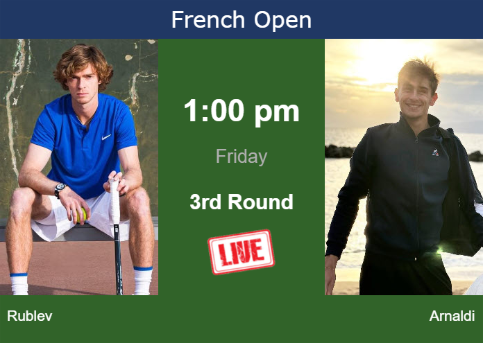 How to watch Rublev vs. Arnaldi on live streaming at the French Open on Friday - Tennis Tonic ...
