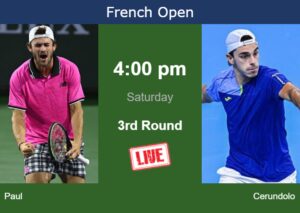 How to watch Paul vs. Cerundolo on live streaming at the French Open on Saturday - Tennis Tonic ...