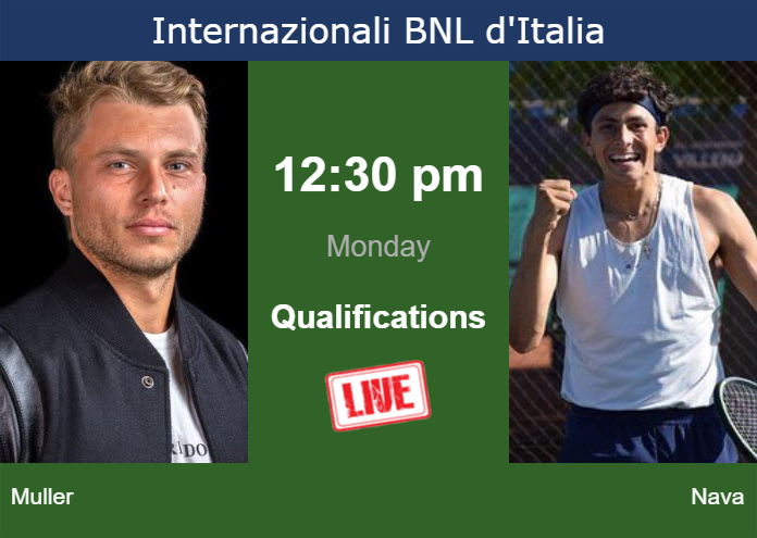 How to watch Muller vs. Nava on live streaming in Rome on Monday - Tennis Tonic - News ...