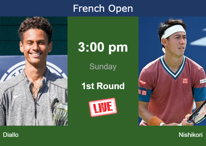 How to watch Diallo vs. Nishikori on live streaming at the French Open on Sunday - Tennis Tonic ...