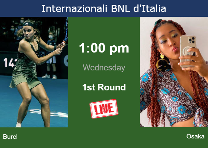 How to watch Burel vs. Osaka on live streaming in Rome on Wednesday - Tennis Tonic - News ...