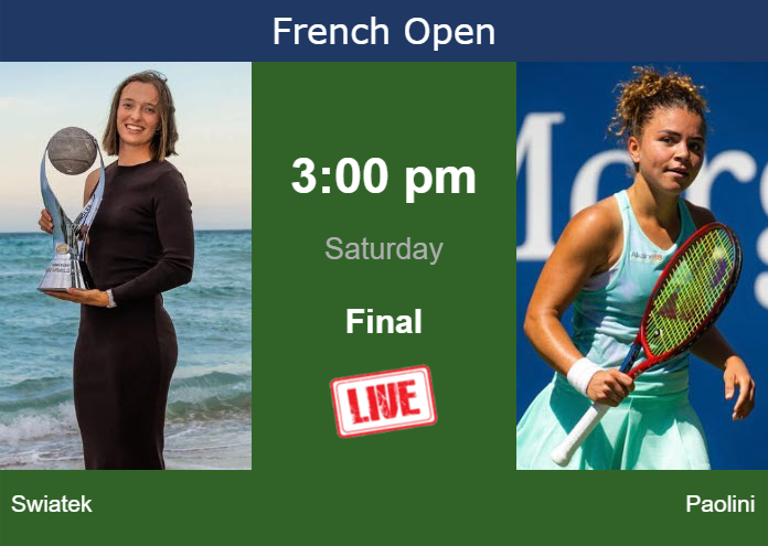 How to watch Swiatek vs. Paolini on live streaming at the French Open on Saturday - Tennis Tonic ...