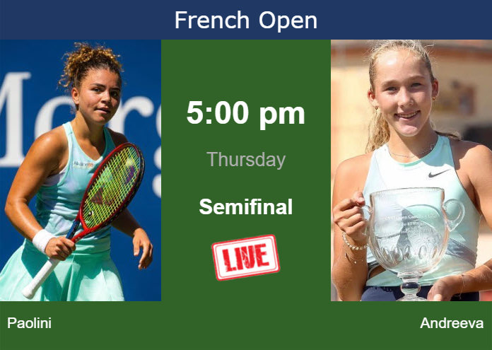 How to watch Paolini vs. Andreeva on live streaming at the French Open on Thursday - Tennis ...