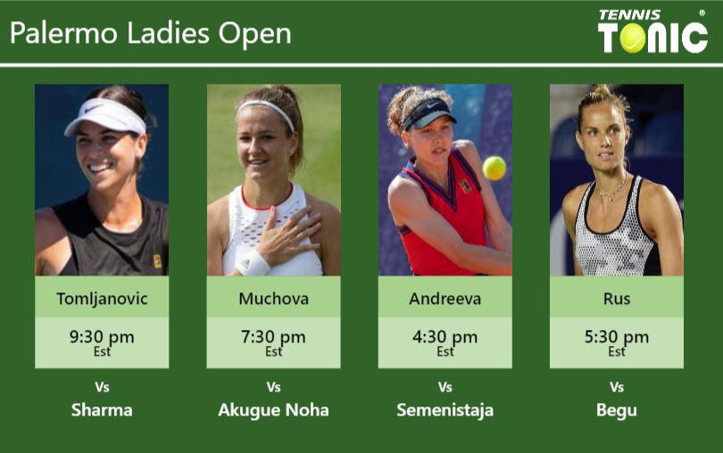 PREDICTION, PREVIEW, H2H: Tomljanovic, Muchova, Andreeva and Rus to play on Wednesday - Palermo ...