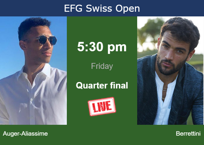How to watch Auger-Aliassime vs. Berrettini on live streaming in Gstaad on Friday - Tennis Tonic ...