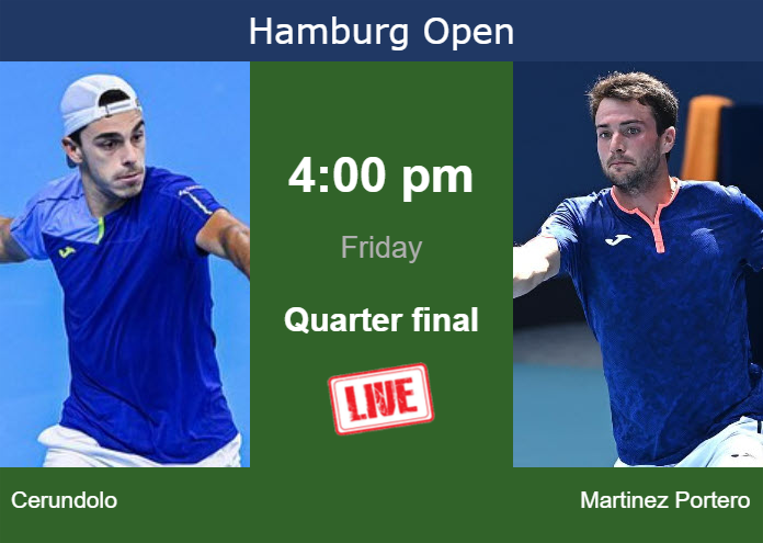 How to watch Cerundolo vs. Martinez Portero on live streaming in Hamburg on Friday - Tennis ...
