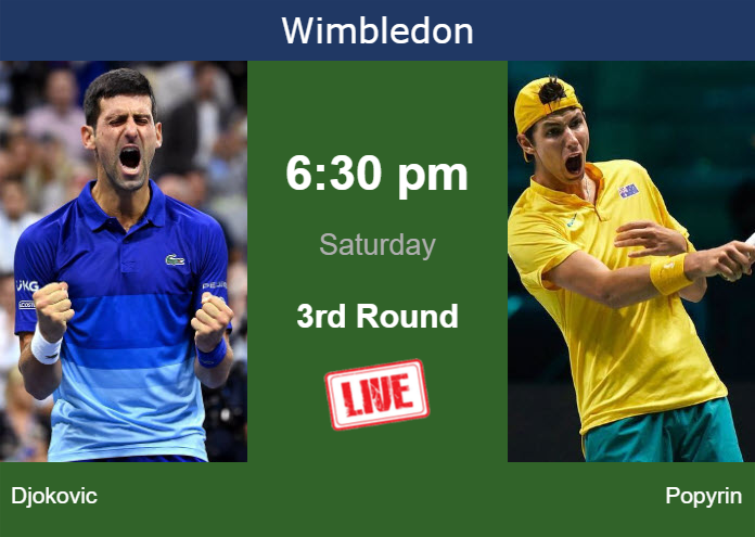 How to watch Djokovic vs. Popyrin on live streaming in Wimbledon on Saturday - Tennis Tonic ...