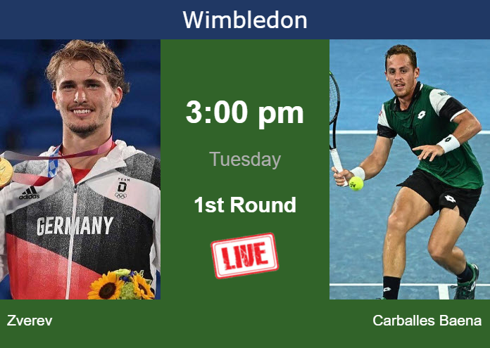 How to watch Zverev vs. Carballes Baena on live streaming in Wimbledon on Tuesday - Tennis Tonic ...