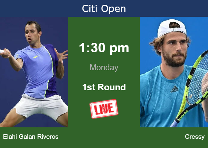 How to watch Elahi Galan Riveros vs. Cressy on live streaming in Washington on Monday - Tennis ...