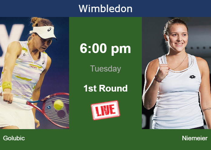 How to watch Golubic vs. Niemeier on live streaming in Wimbledon on Tuesday - Tennis Tonic ...